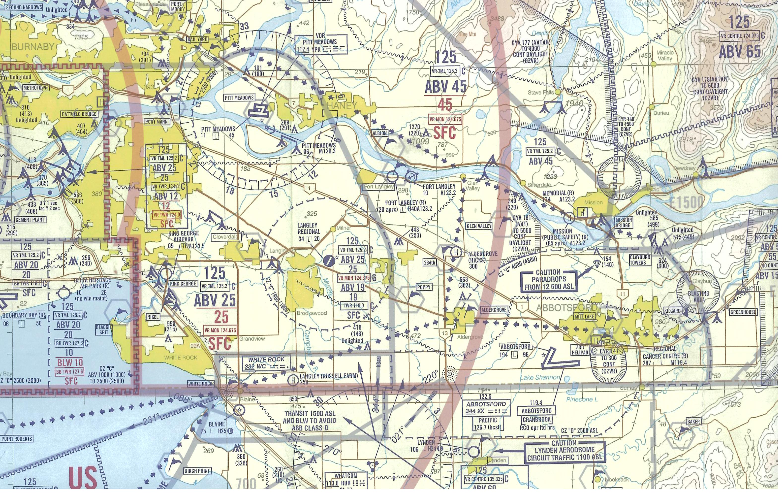 Vancouver Olympics VFR Terminal Area (VTA) Chart--Langley Airport ...