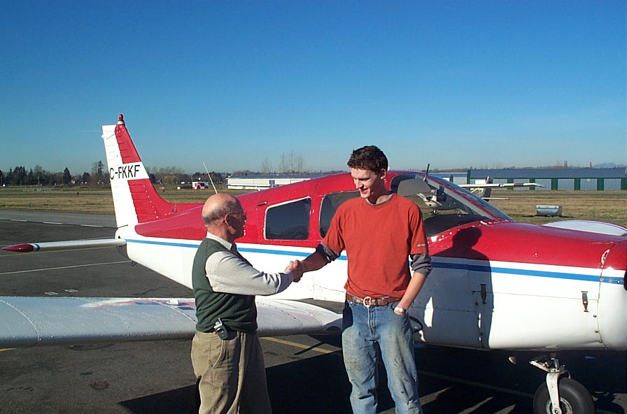 Chad Drake, Private Pilot Flight Test, Langley Flying School.