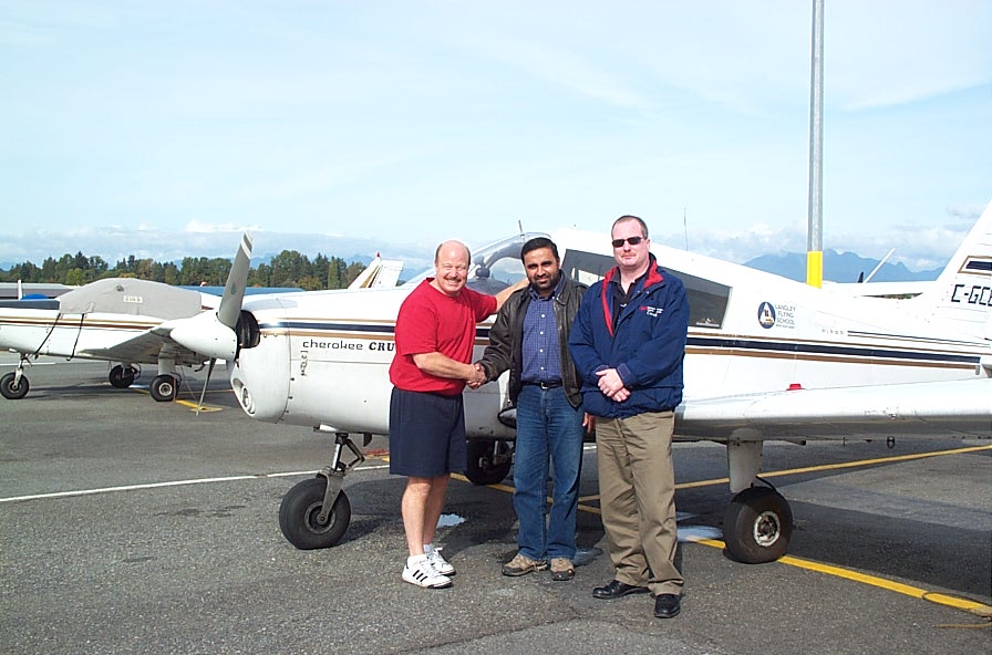 Gobind Sandhanwalia, Flight Instructor Rating, Langley Flying School