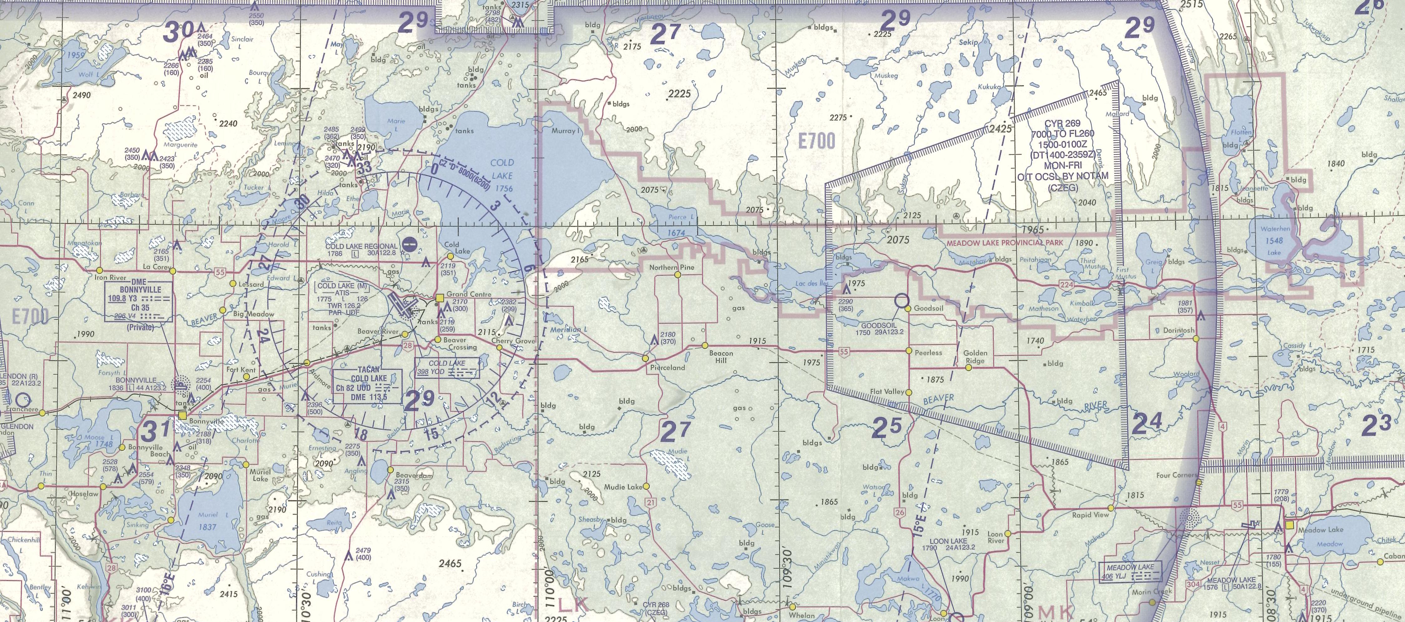 Map Room, Cold Lake, Langley Flying School.
